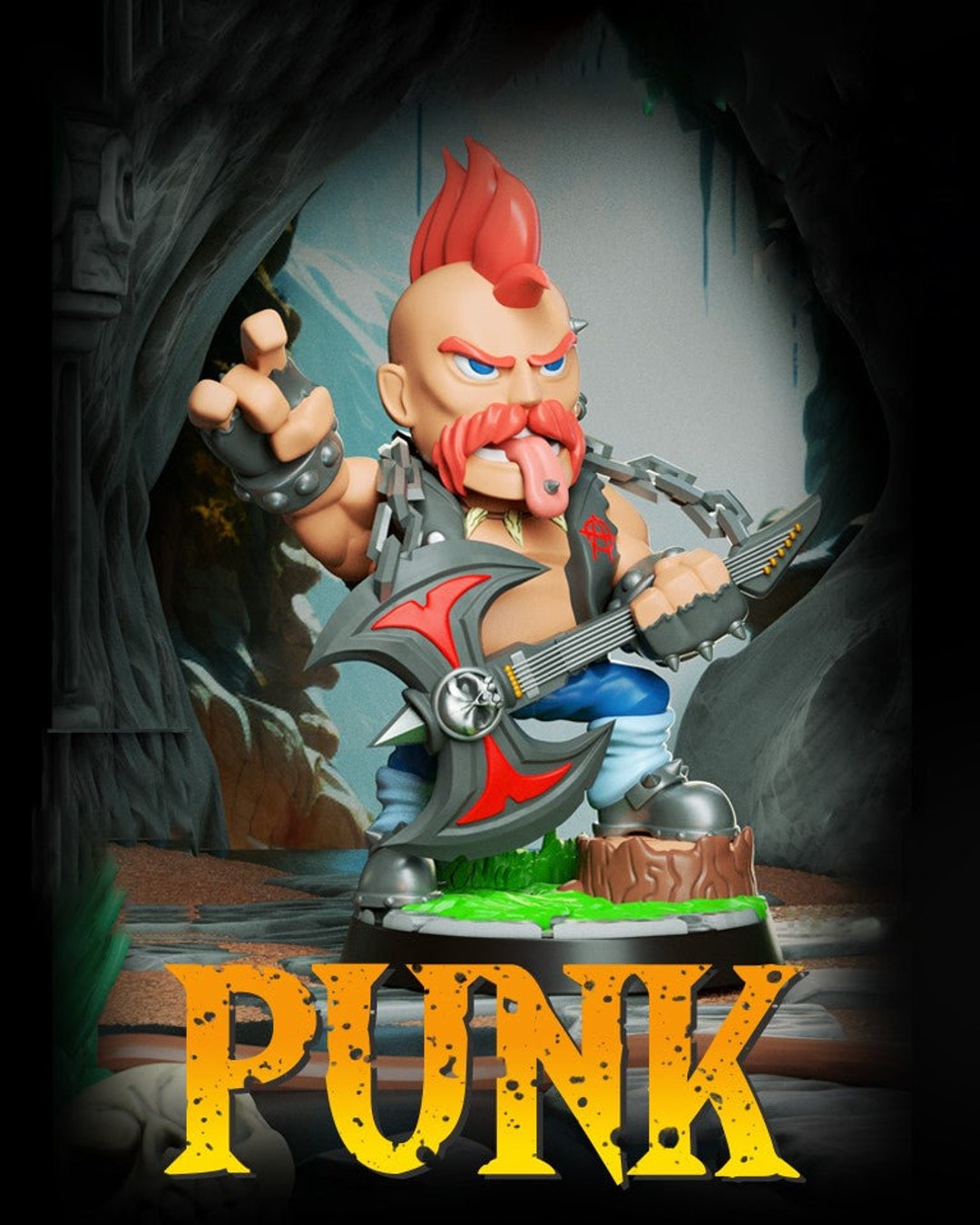 Barbarian Punk | D&D | Dnd | Dungeons and Dragons | Wargaming | 3D ...