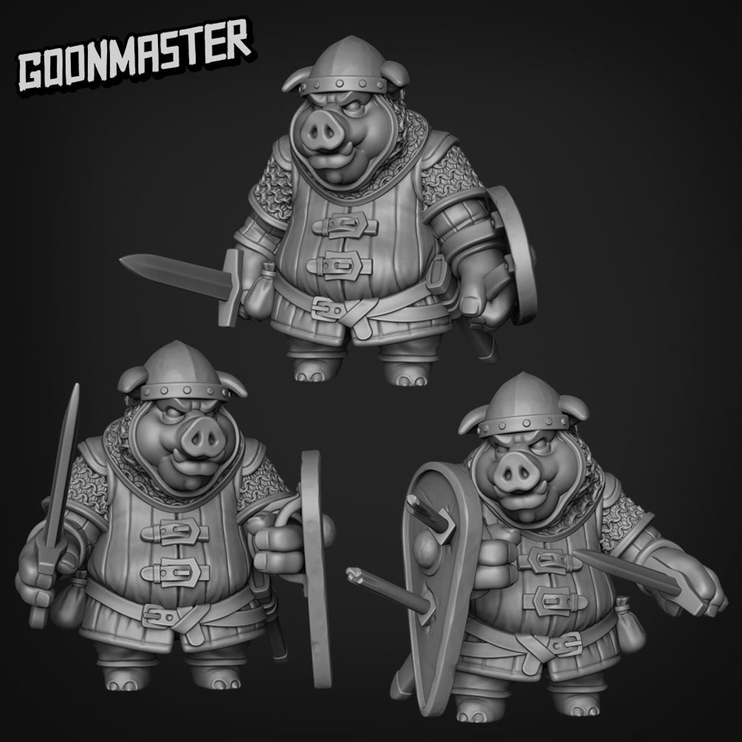 Pig Swordsman Bundle | D&D | Dnd | Dungeons and Dragons | Wargaming ...