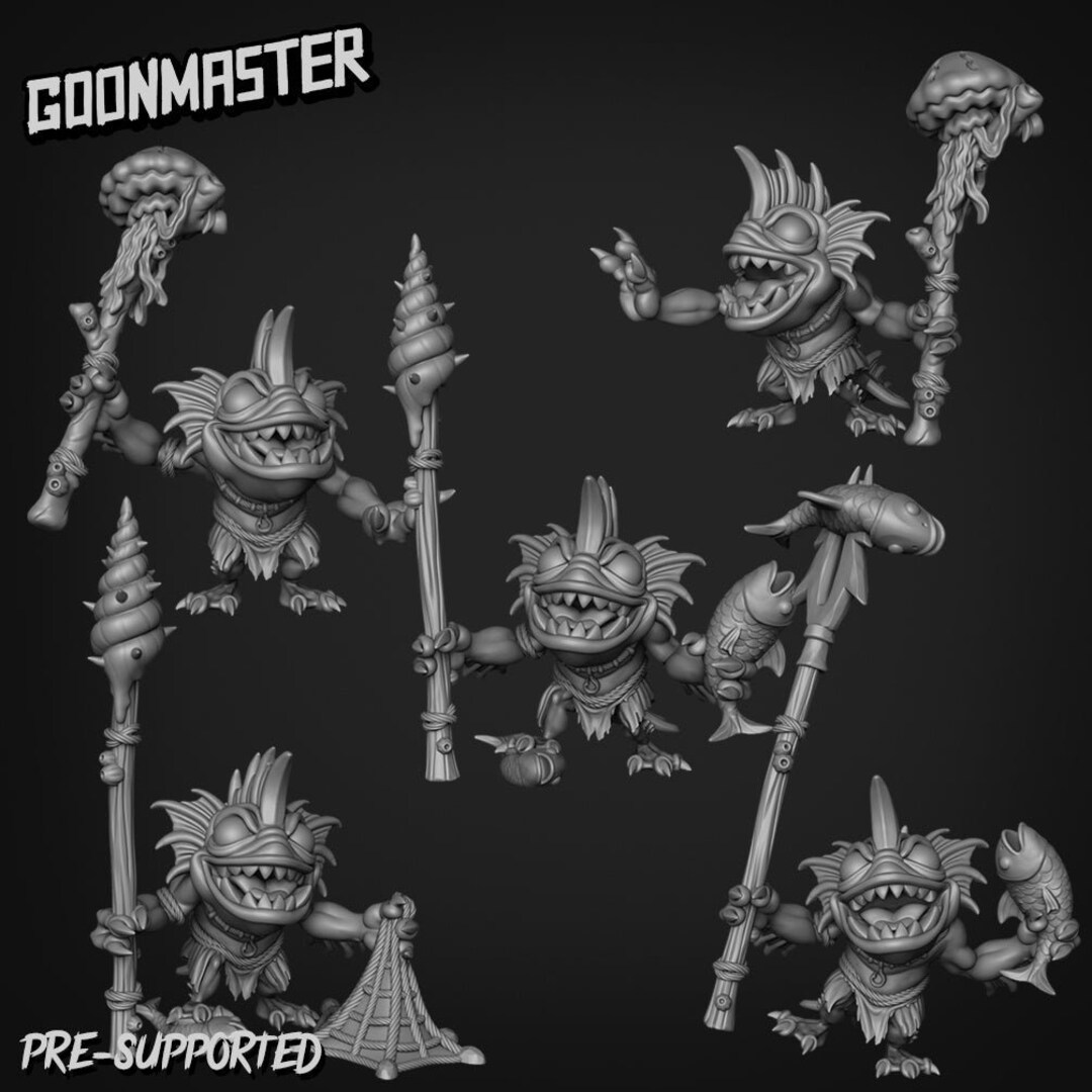 Fish Men Bundle 2 D&D Dnd Dungeons and Dragons Wargaming 3D Printed ...