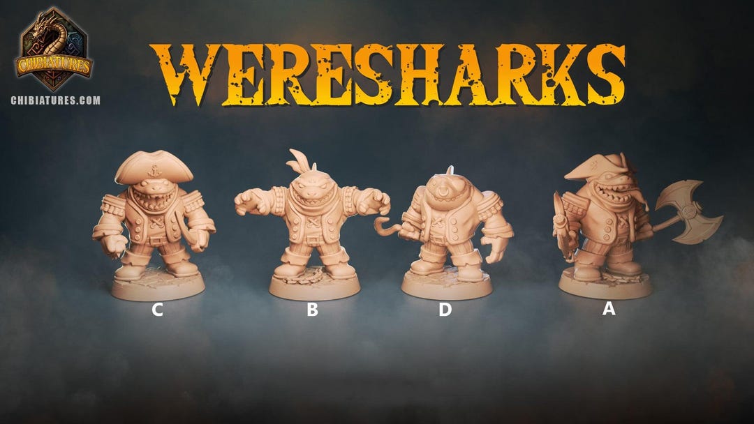 Wereshark Bundle 2 | D&D | Dnd | Dungeons and Dragons | Wargaming | 3D ...