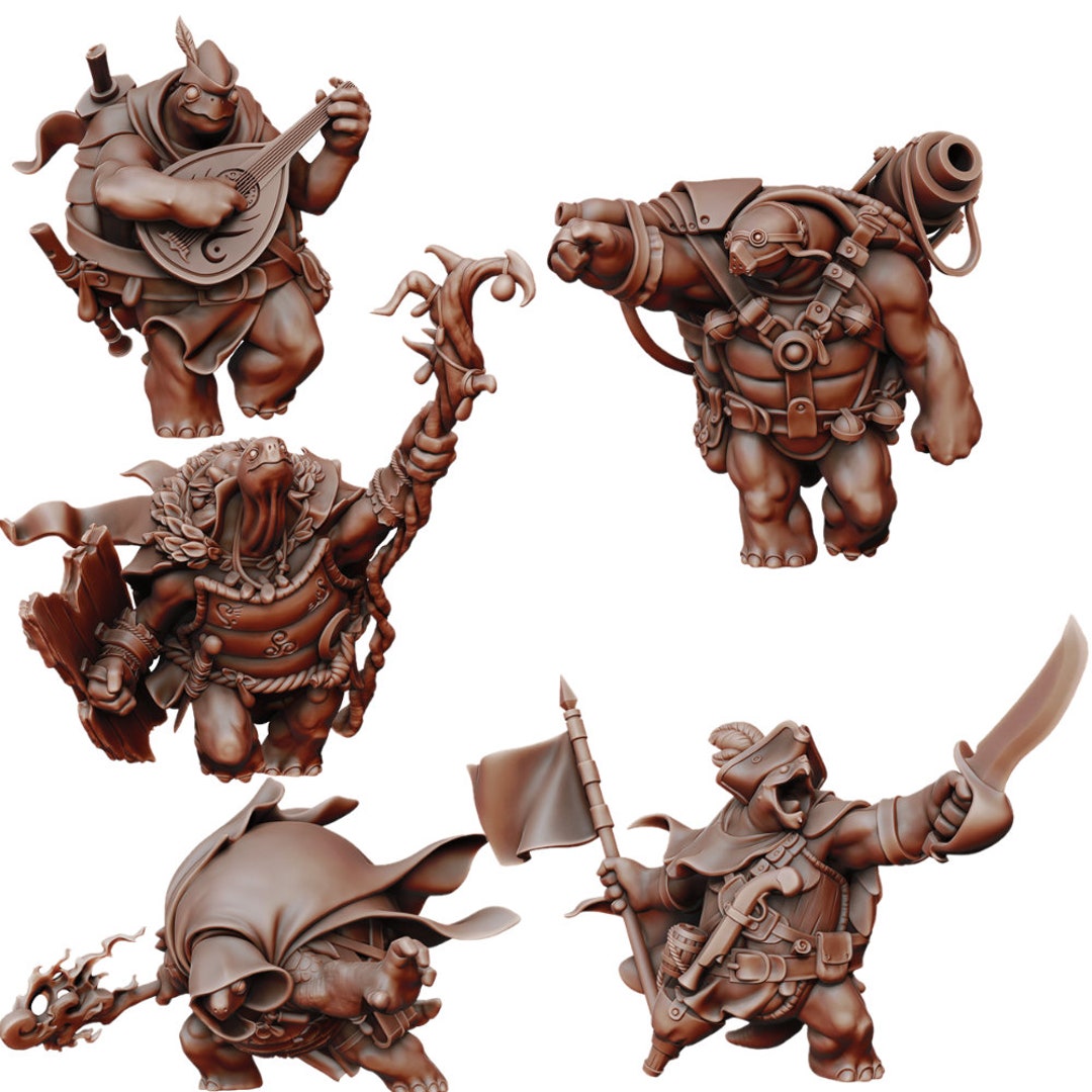 Tortle Bundle | D&D | Dnd | Dungeons and Dragons | Wargaming | 3D ...