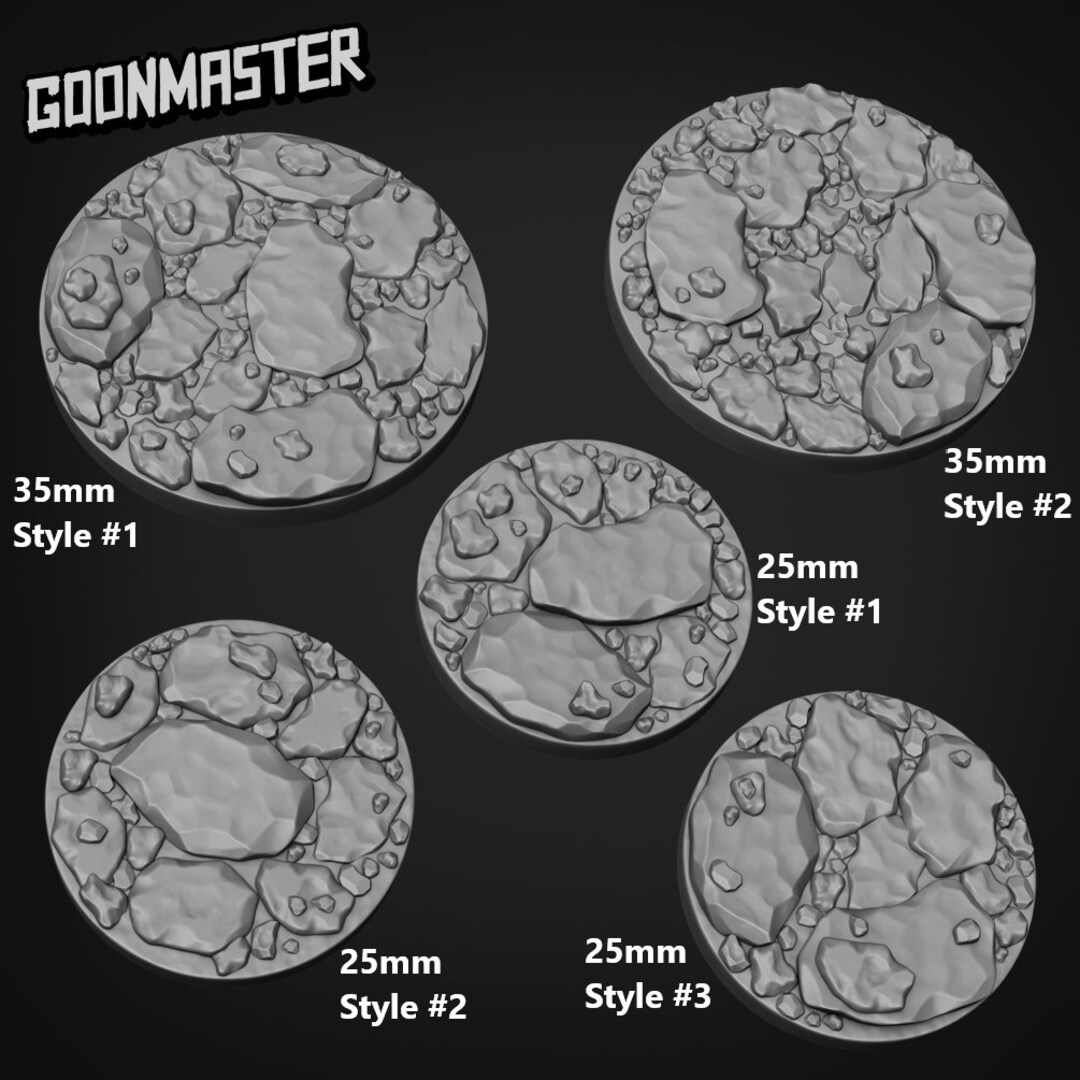 Rocky Stoney Base D&D Dnd Dungeons and Dragons Wargaming 3D Printed ...