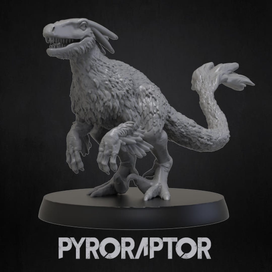 Pyroraptor D&D Dnd Dungeons and Dragons Wargaming 3D Printed Model Role ...