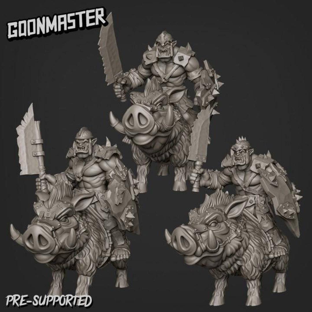Orc Boar Rider Bundle | D&D | Dnd | Dungeons and Dragons | Wargaming ...