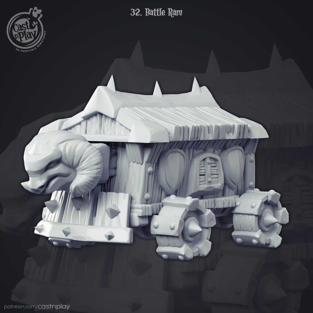 Battle Ram | D&D | Dnd | Dungeons and Dragons | Wargaming | 3D Printed ...