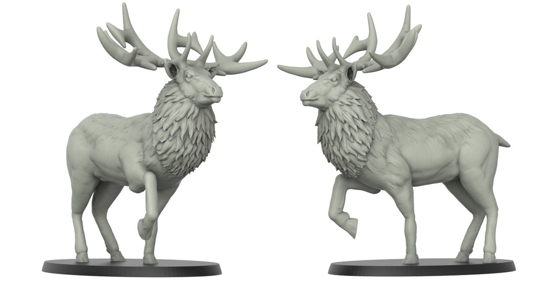 Red Deer D&D Dnd Dungeons and Dragons Wargaming 3D Printed Model Role ...