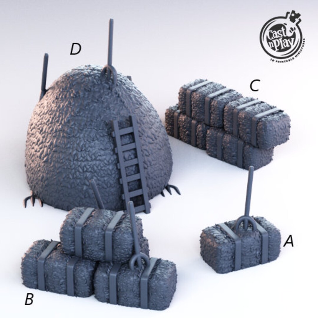 Hay Bales | D&D | Dnd | Dungeons and Dragons | Wargaming | 3D Printed ...