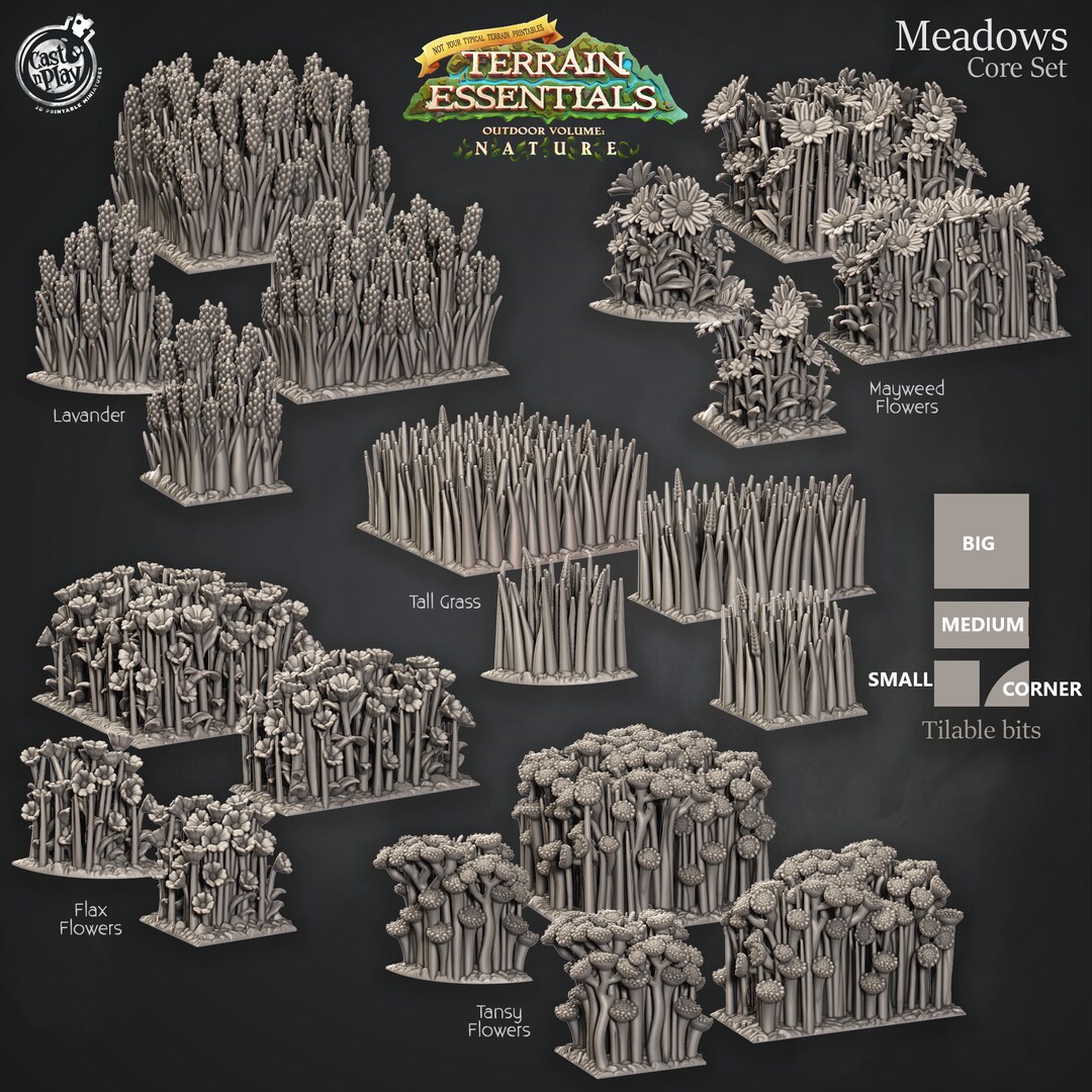 Meadows and Countryside Terrain - Core Set | D&D | Dnd | Dungeons and ...