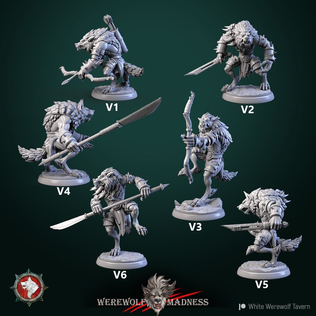 Werewolf Warriors male D&D Dnd Dungeons and Dragons - Etsy