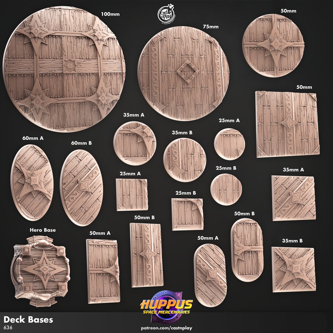 Deck Bases D&D Dnd Dungeons and Dragons Wargaming 3D Printed Model Role ...