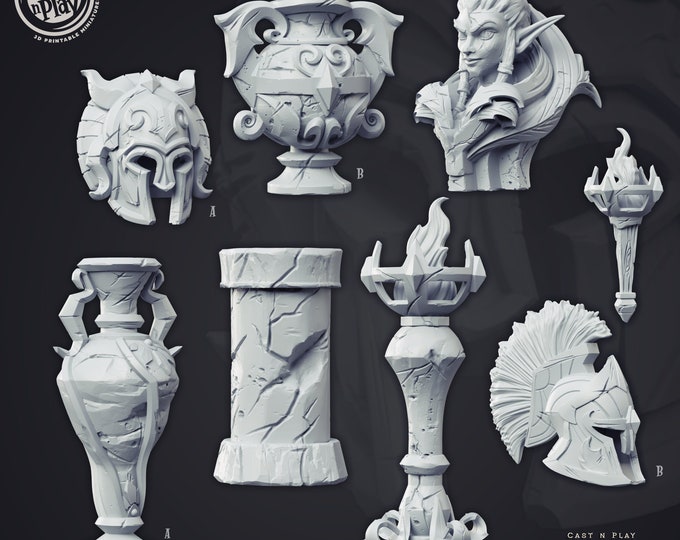 Greek Temple Props D&D Dnd Dungeons and Dragons Wargaming 3D Printed ...