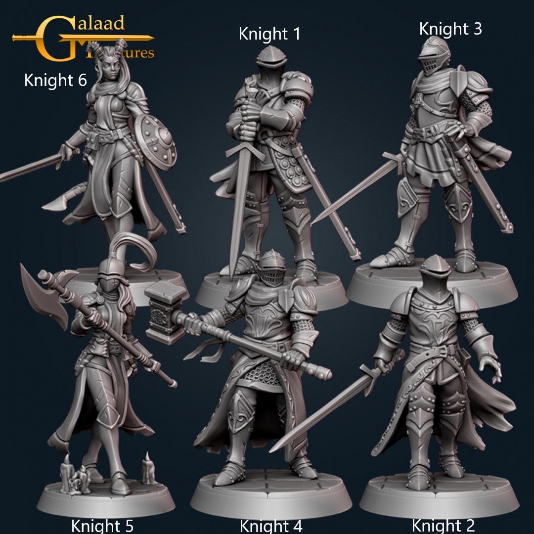Knight Bundle | D&D | Dnd | Dungeons and Dragons | Wargaming | 3D ...