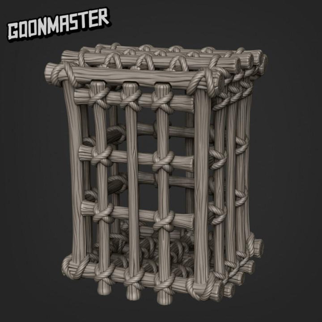 Wooden Cage D&D Dnd Dungeons and Dragons Wargaming 3D Printed Model ...