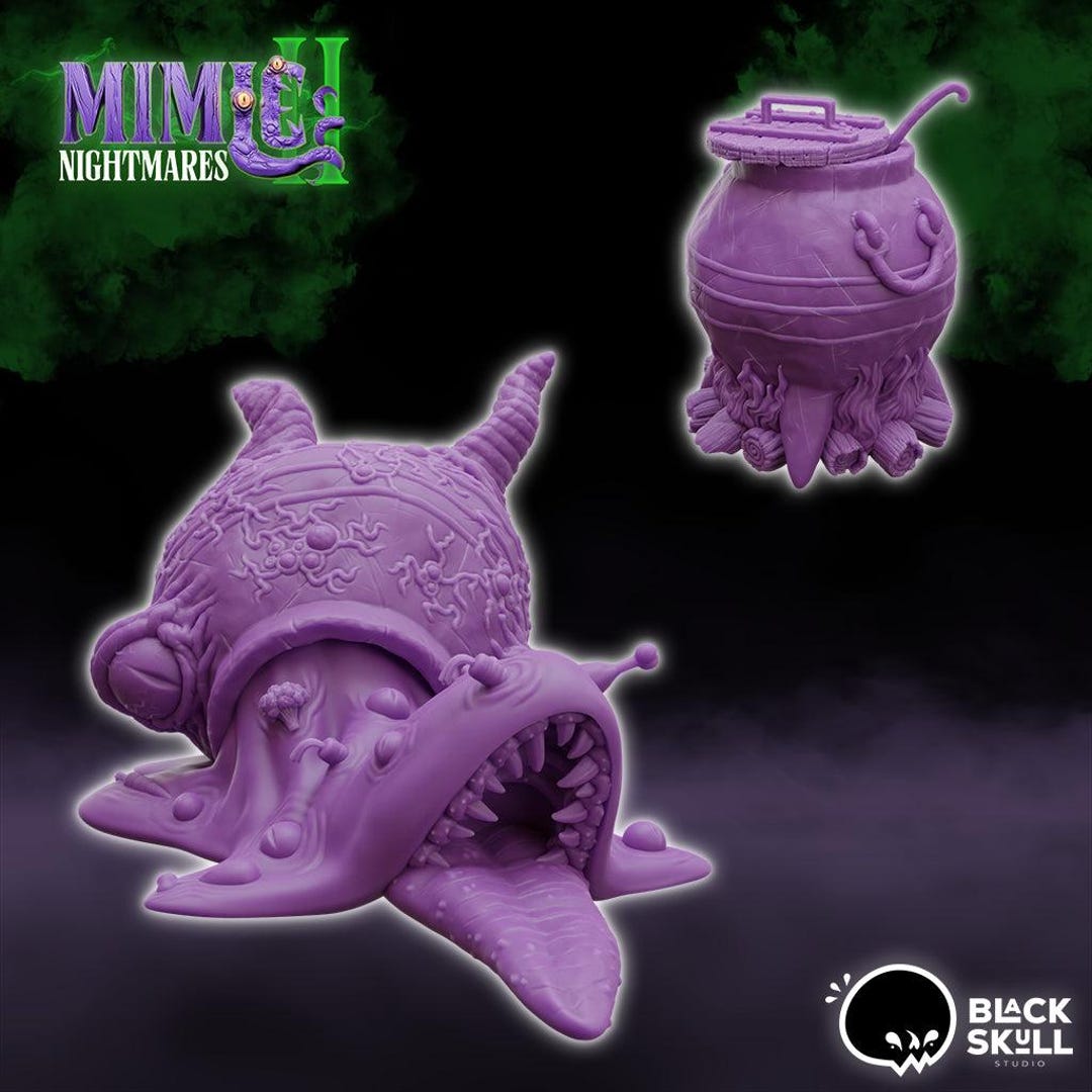 Mimic Cauldron | D&D | Dnd | Dungeons and Dragons | Wargaming | 3D ...