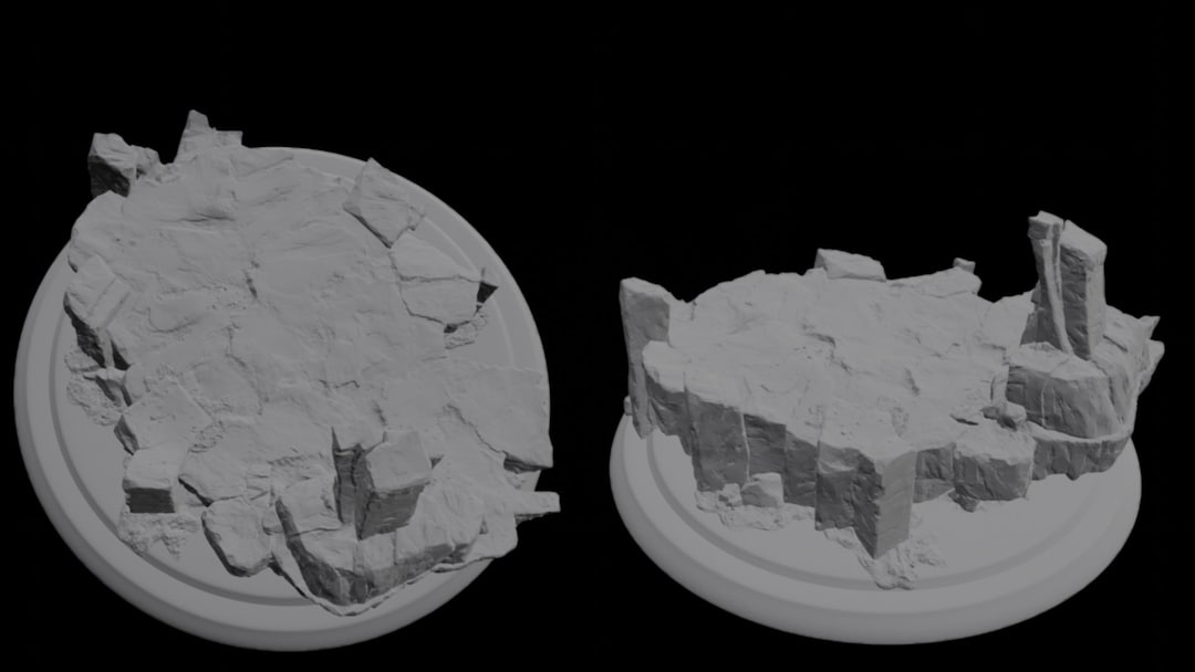 Rock Cliff Base | D&D | Dnd | Dungeons and Dragons | Wargaming | 3D ...