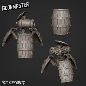 Barrel Turret D&D Dnd Dungeons and Dragons Wargaming 3D Printed Model ...