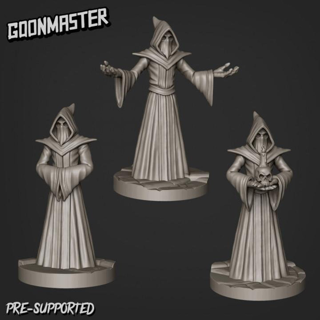 Robed Cultist Bundle D&D Dnd Dungeons and Dragons Wargaming 3D Printed ...