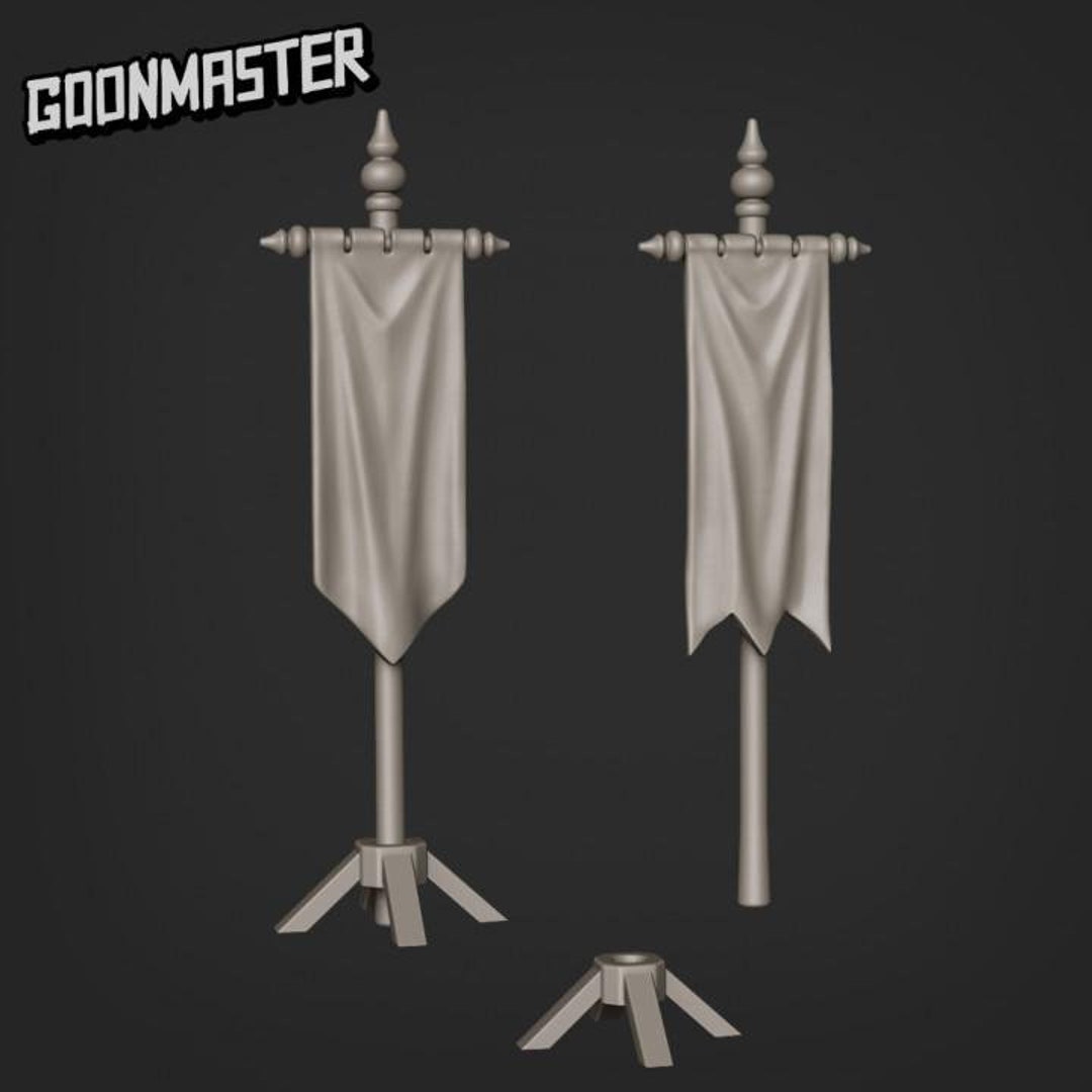 Medieval Banners D&D Dnd Dungeons and Dragons Wargaming 3D Printed ...