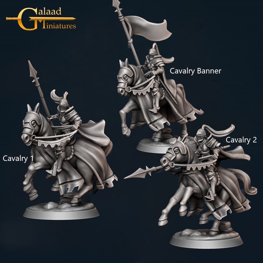 Female Knight Cavalry Bundle D&D Dnd Dungeons and Dragons Wargaming 3D ...