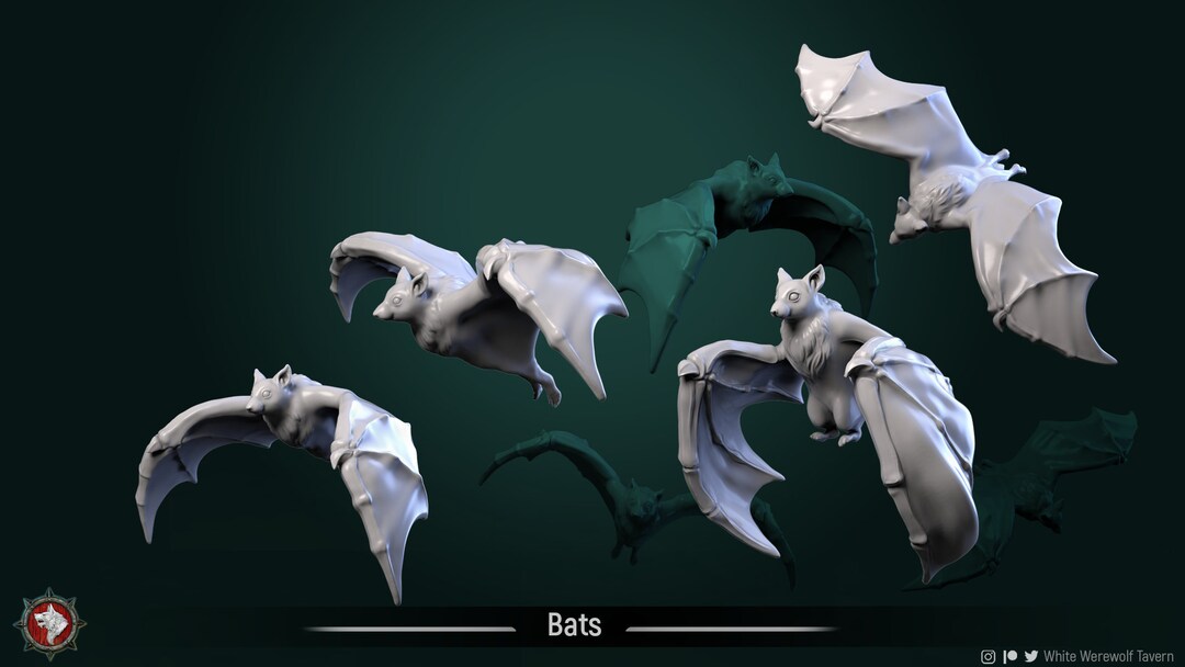 Bats | D&D | Dnd | Dungeons and Dragons | Wargaming | 3D Printed ...