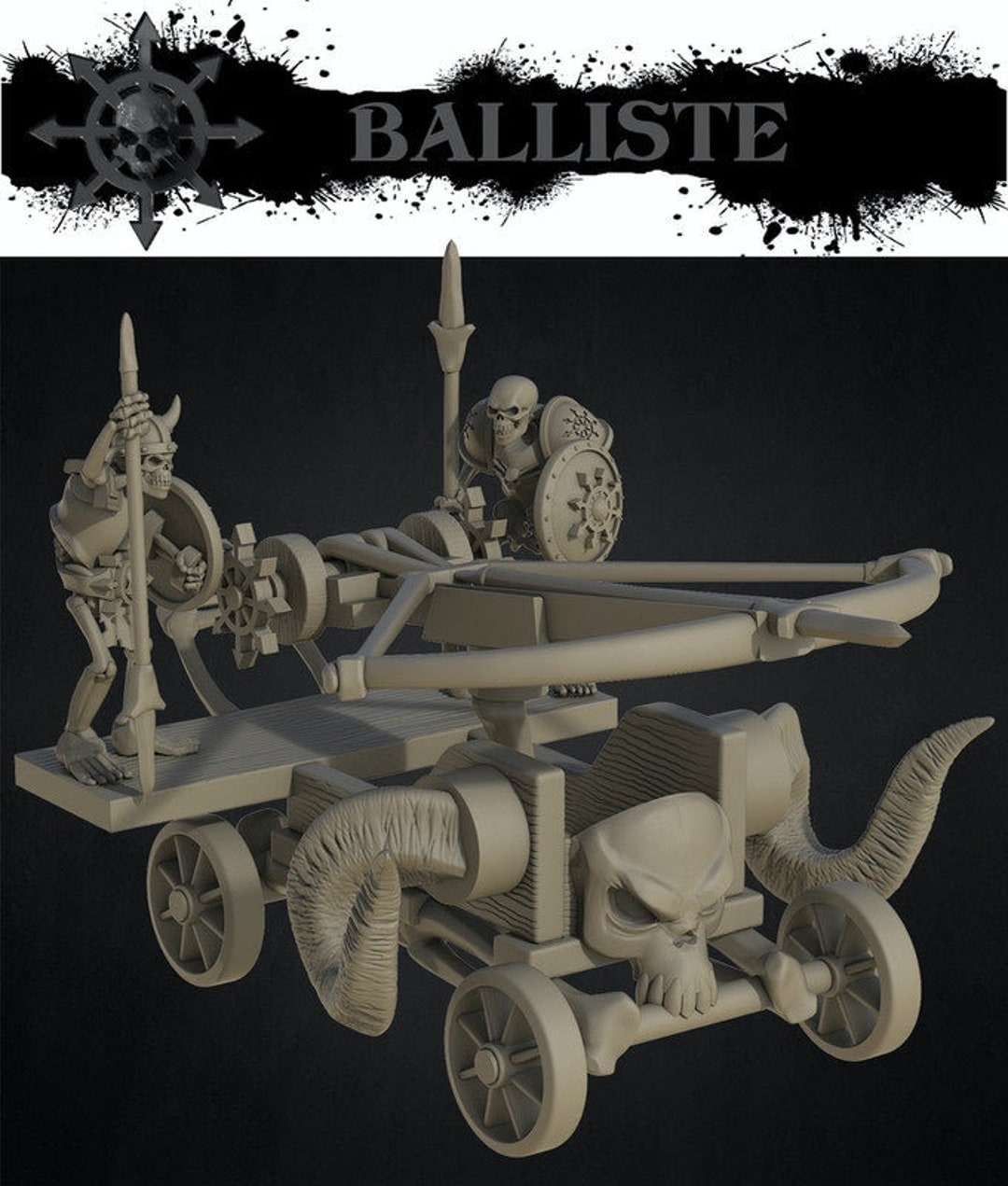 Skeletal Ballista D&D Dnd Dungeons and Dragons Wargaming 3D Printed ...