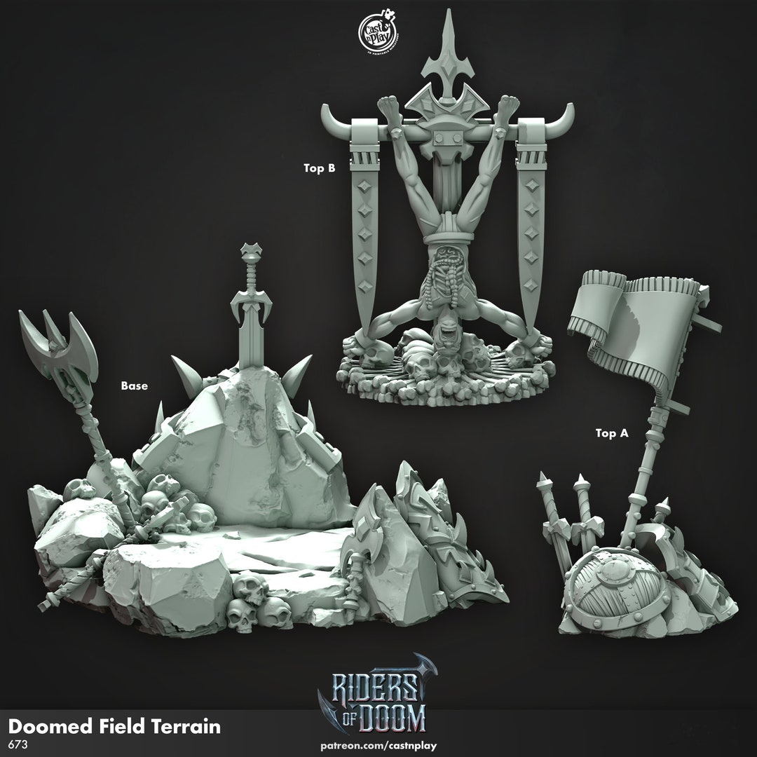 Doomed Field Terrain D&D Dnd Dungeons and Dragons Wargaming 3D Printed ...