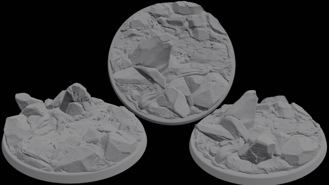 Jagged Rock Base D&D Dnd Dungeons and Dragons Wargaming 3D Printed ...