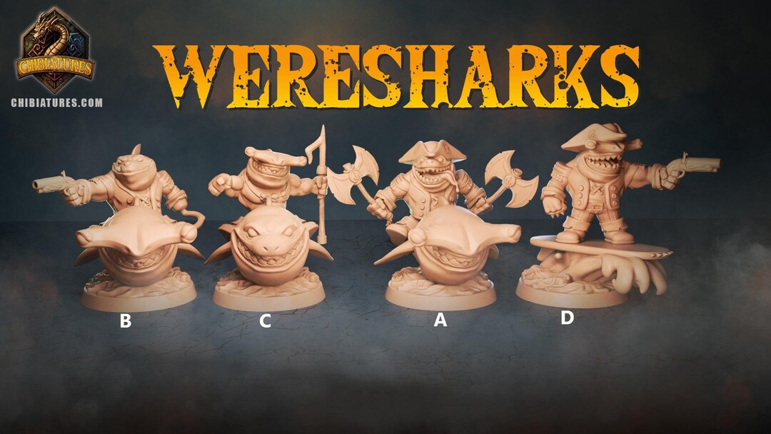 Wereshark Bundle 5 | D&D | Dnd | Dungeons and Dragons | Wargaming | 3D ...