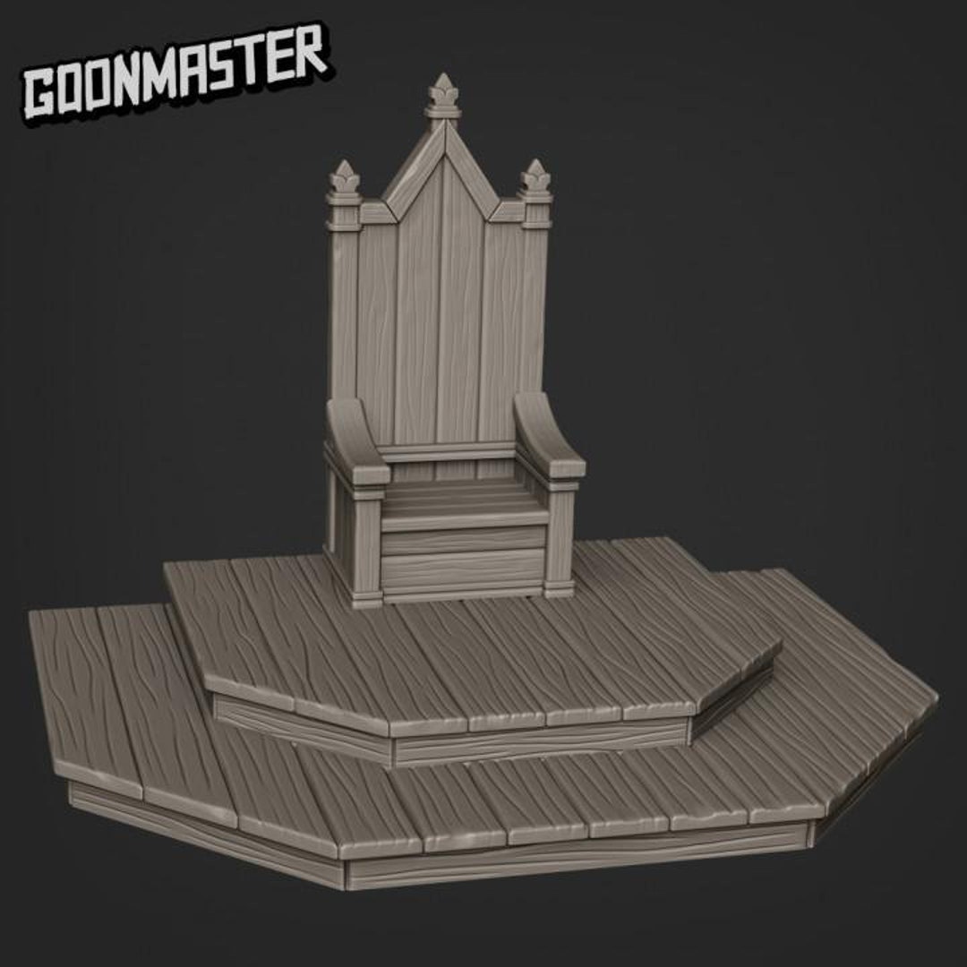 Throne and Platform D&D Dnd Dungeons and Dragons Wargaming 3D Printed ...