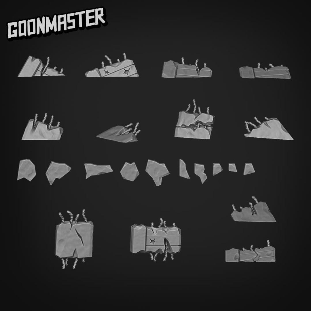 Basing Bits - Concrete Rubble Set B | D&D | Dnd | Dungeons and Dragons ...