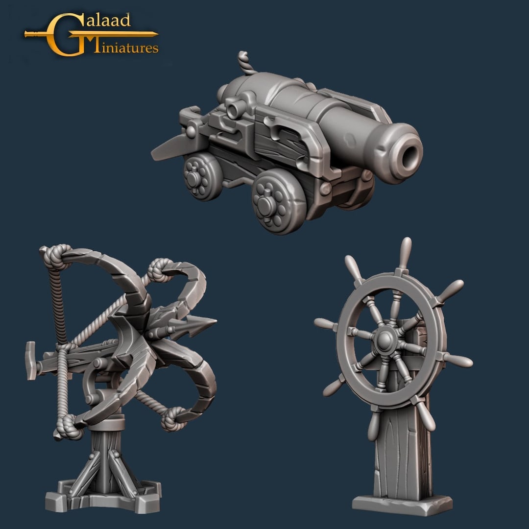 Pirate Ship Terrain Bundle D&D Dnd Dungeons and Dragons Wargaming 3D ...