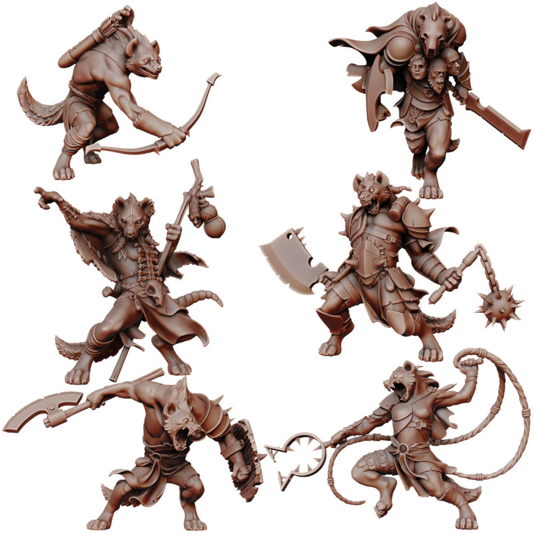 Gnoll Bundle 1 D&D Dnd Dungeons and Dragons Wargaming 3D Printed Model ...