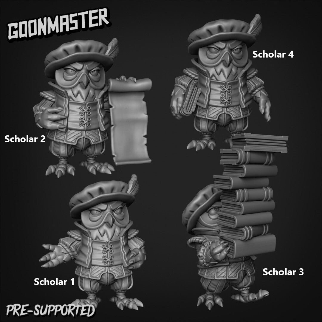 Owl Scholar Bundle D&D Dnd Dungeons and Dragons Wargaming 3D Printed ...