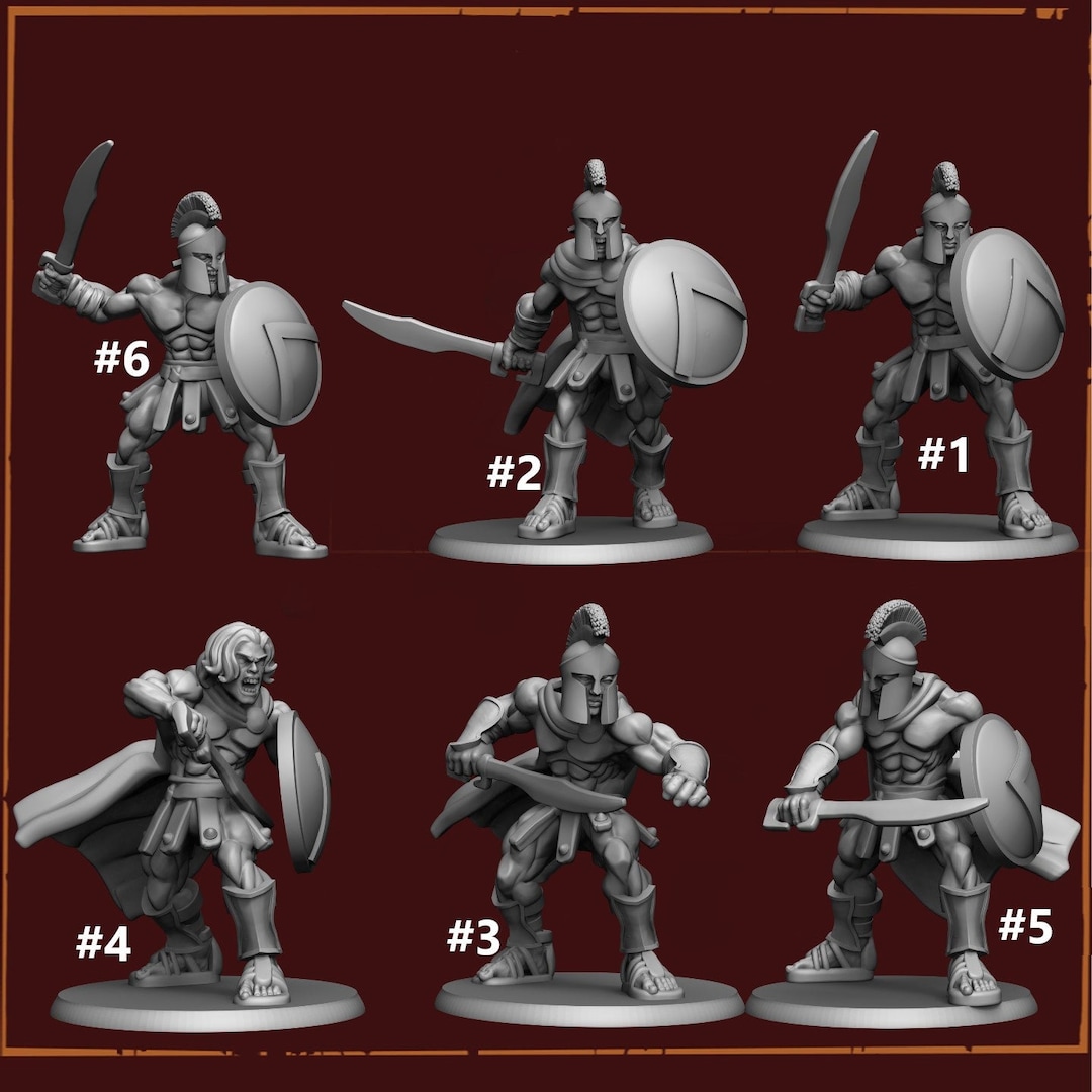 Spartan Swordsman Bundle D&D Dnd Dungeons and Dragons Wargaming 3D ...