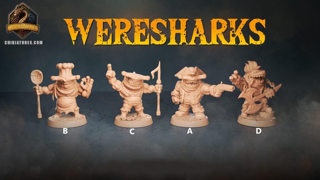 Wereshark Bundle 4 | D&D | Dnd | Dungeons and Dragons | Wargaming | 3D ...