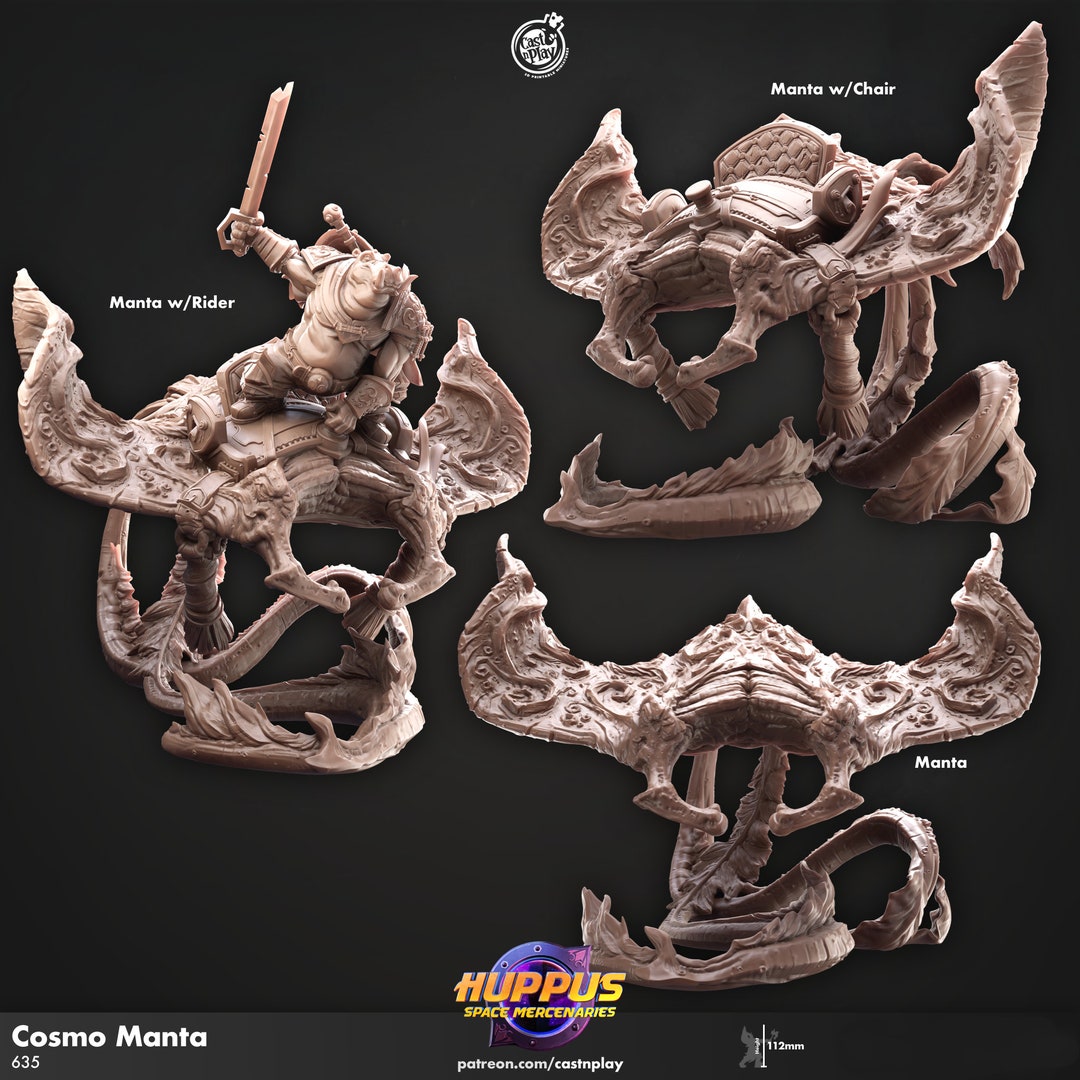 Cosmo Manta | D&D | Dnd | Dungeons and Dragons | Wargaming | 3D Printed ...