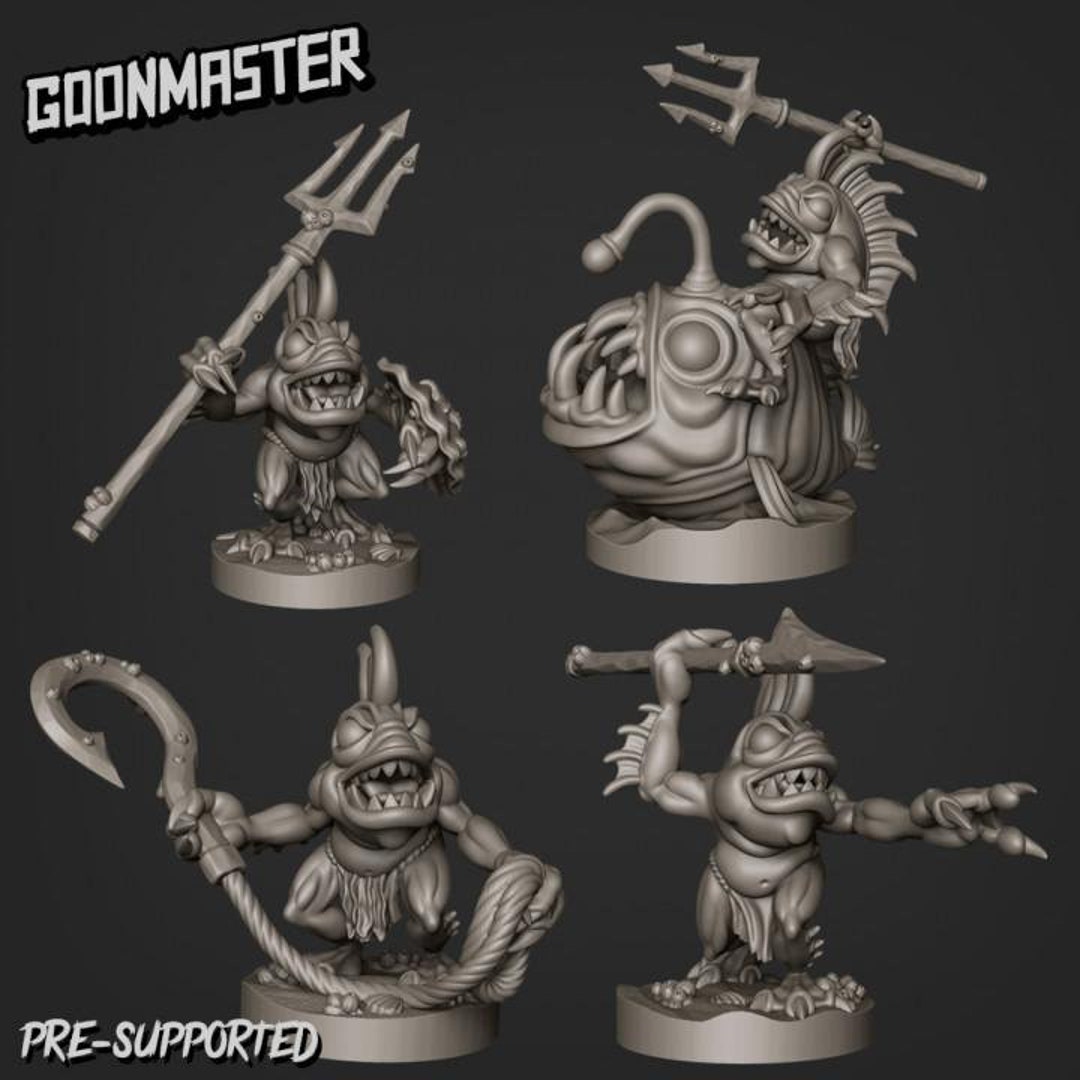 Fish Men Bundle 1 | D&D | Dnd | Dungeons and Dragons | Wargaming | 3D ...