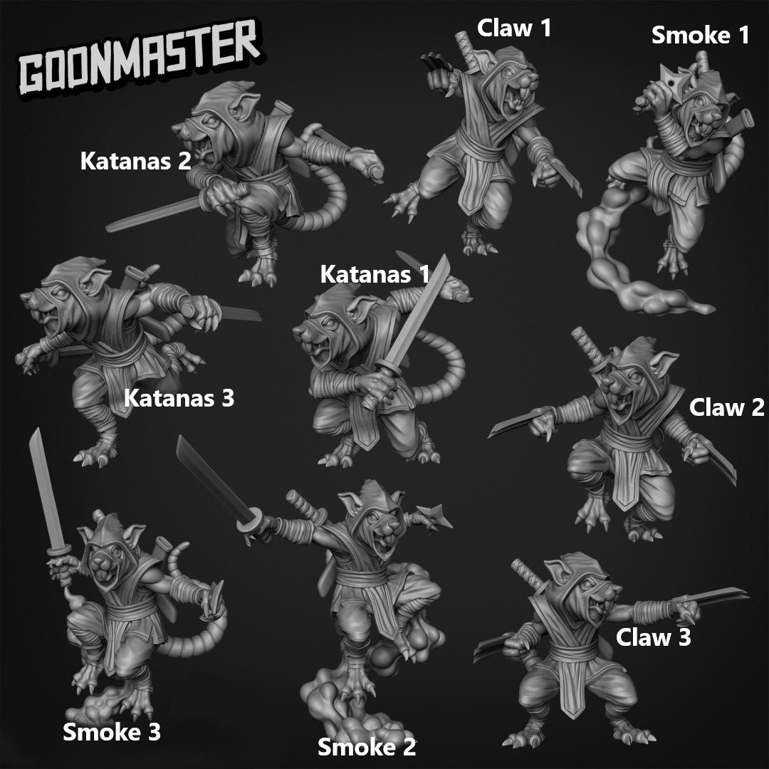Ninja Rat Bundle | D&D | Dnd | Dungeons and Dragons | Wargaming | 3D ...