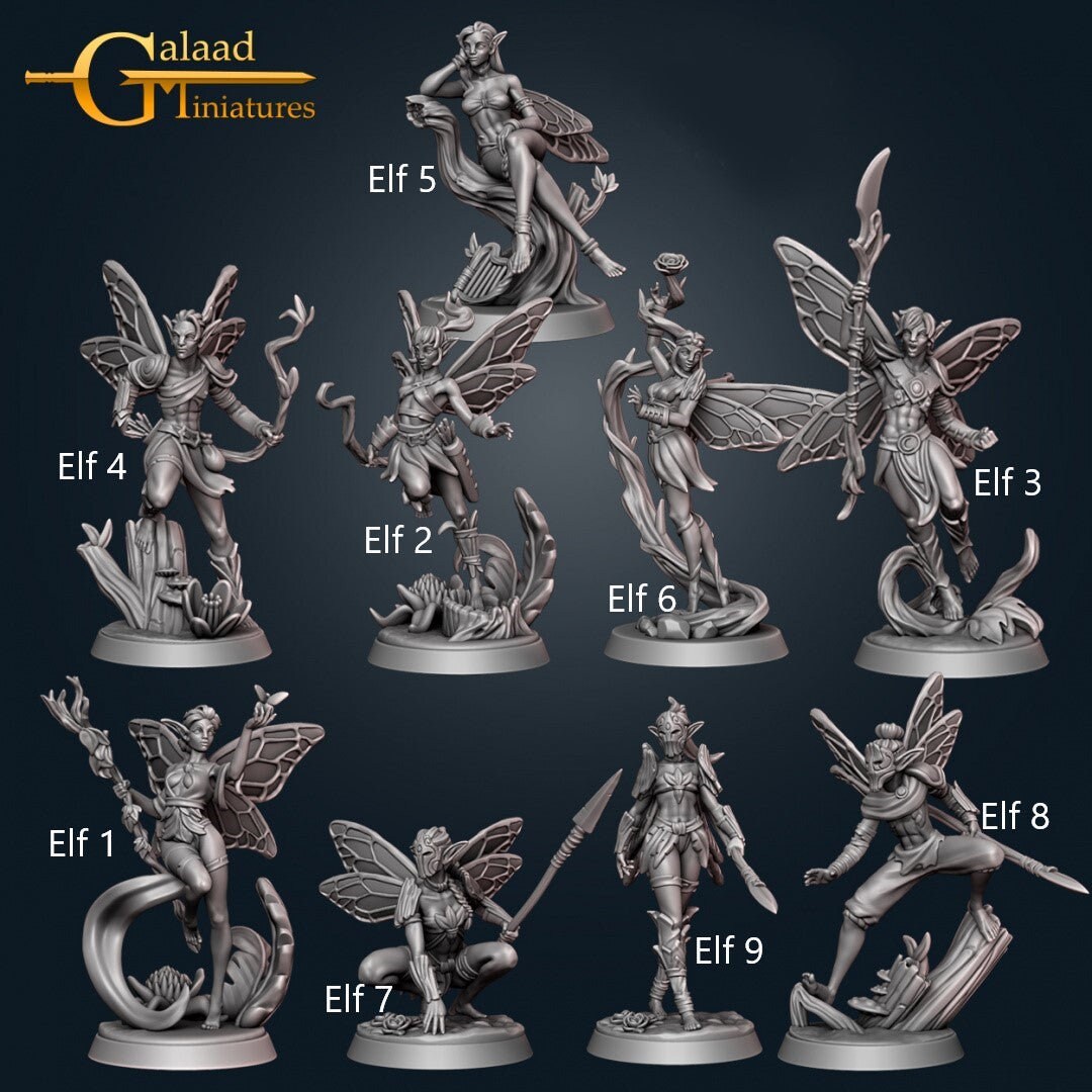 Elf Fairy Bundle D&D Dnd Dungeons and Dragons Wargaming 3D Printed ...
