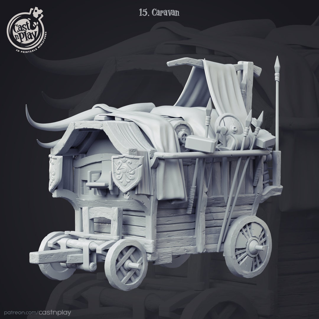 Caravan D&D Dnd Dungeons and Dragons Wargaming 3D Printed Model Role ...