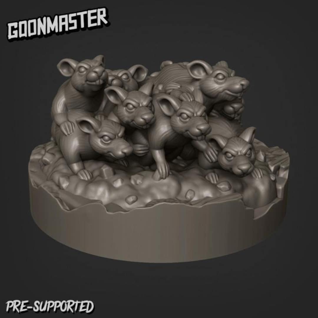 Rat Swarm | D&D | Dnd | Dungeons and Dragons | Wargaming | 3D Printed ...