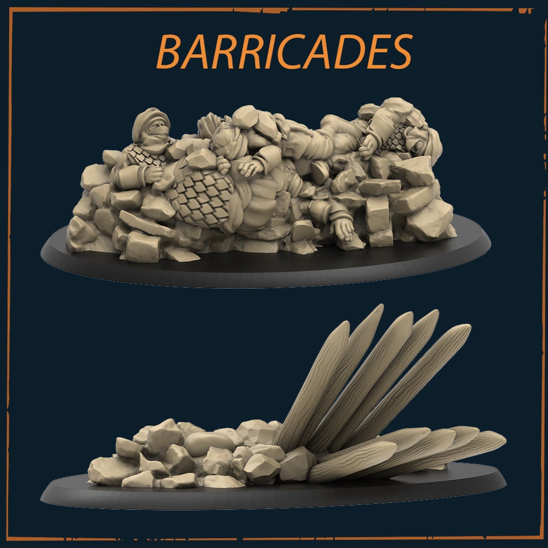 Barricades | D&D | Dnd | Dungeons and Dragons | Wargaming | 3D Printed ...