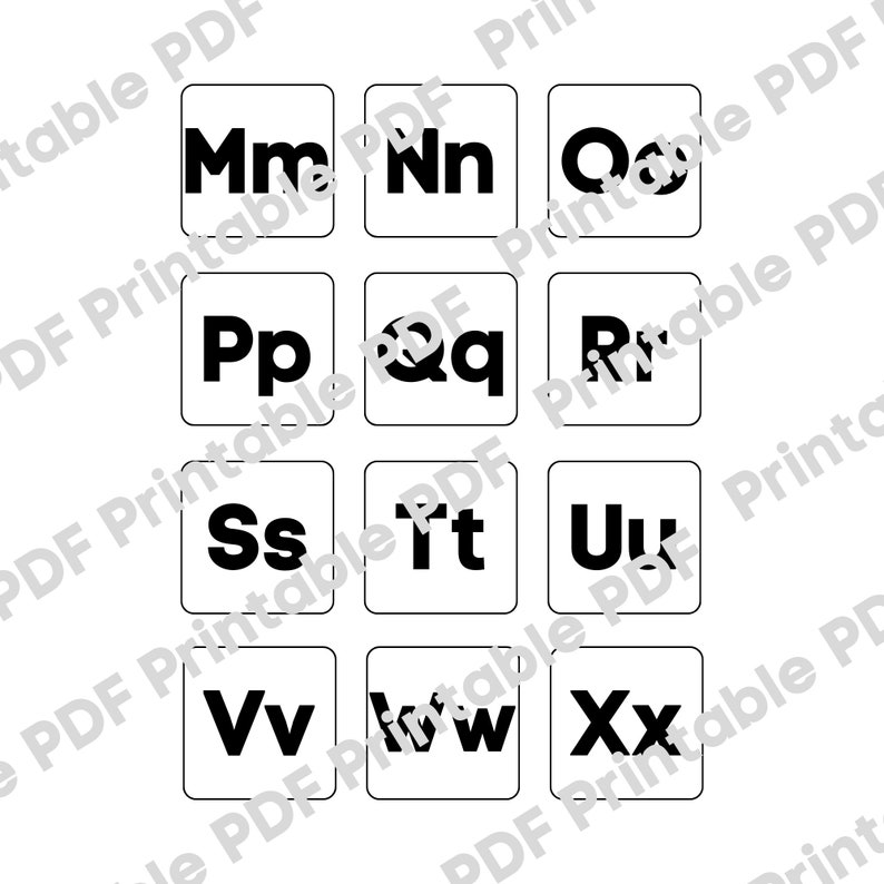 Printable ABC Cards: Uppercase and Lowercase Letters Fun Learning for ...