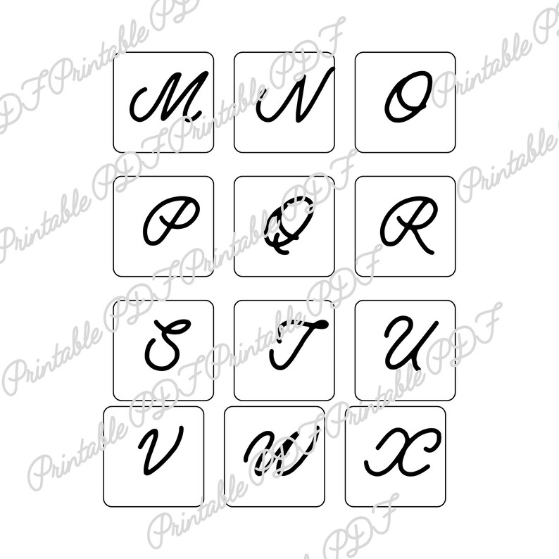 Printable ABC Cards: Uppercase Script Letters Fun Learning for Kids - Etsy