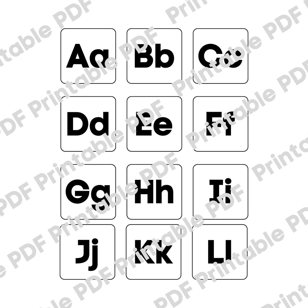 Printable ABC Cards: Uppercase and Lowercase Letters Fun Learning for ...