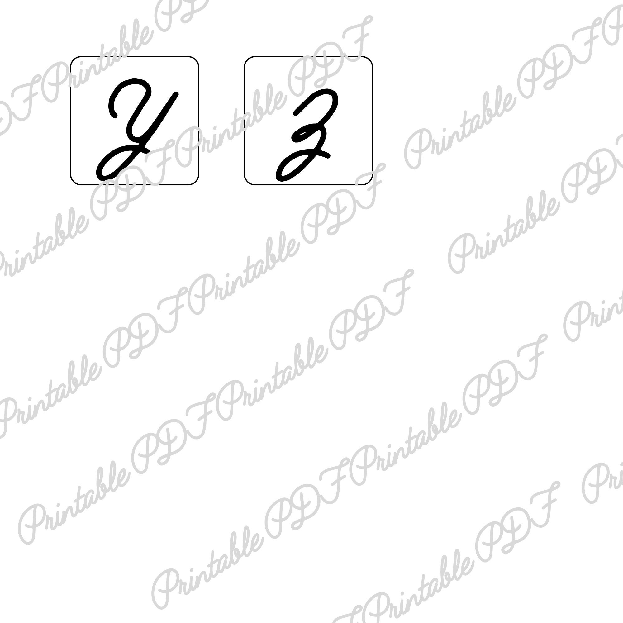 Printable ABC Cards: Uppercase Script Letters Fun Learning for Kids - Etsy