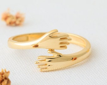 Hug Ring Gold | Etsy