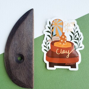 Seize the Clay Vinyl Sticker, Pottery Stickers, Botanical, Trendy ...