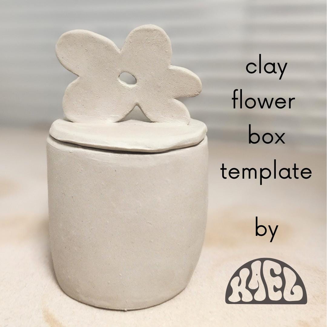 Clay Flower Box Template ~ Slab Building Jar ~ Easy Diy Clay Jar ...