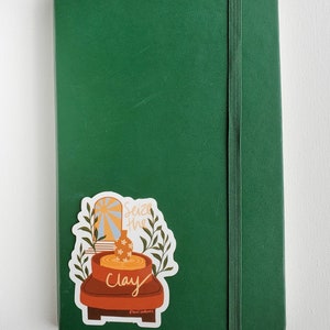 Seize the Clay Vinyl Sticker, Pottery Stickers, Botanical, Trendy ...